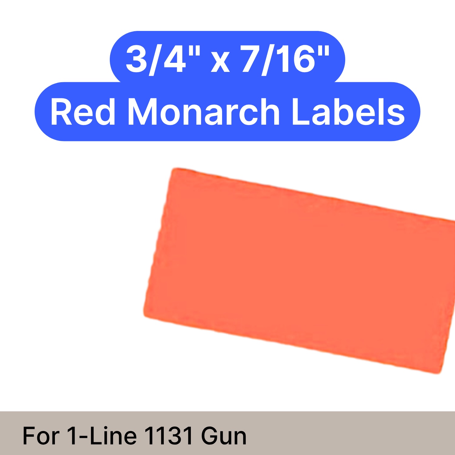 Monarch "Red" Tag Labels (For 1-Line 1131 Gun) | Thermal Paper Direct