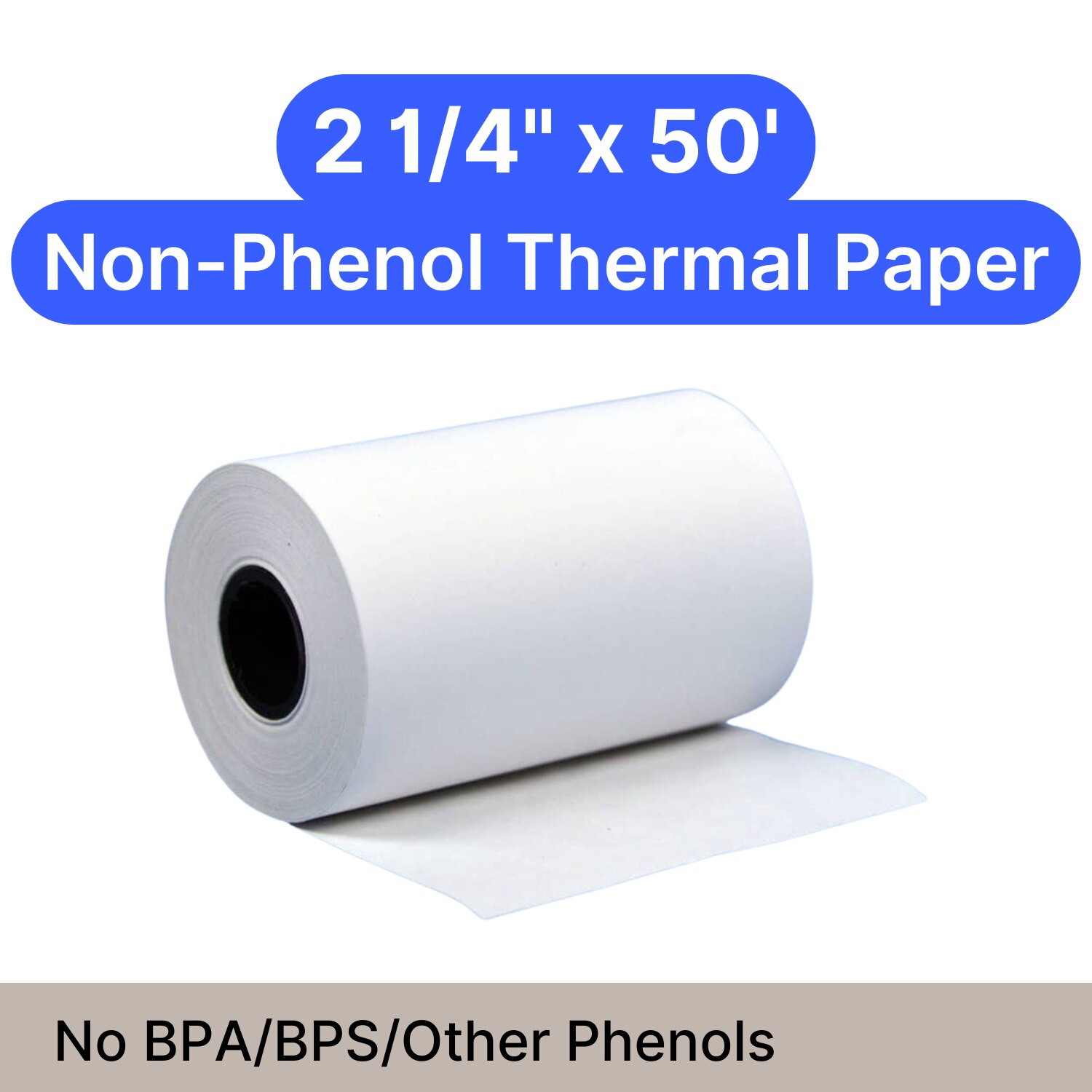 Phenol-Free Thermal Paper Roll - 2 1/4" x 50' | Thermal Paper Direct