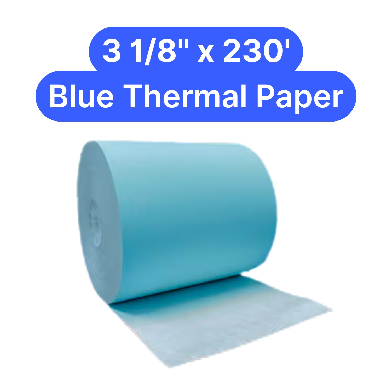 Colored Thermal Roll - 230'/15#/Blue | Thermal Paper Direct