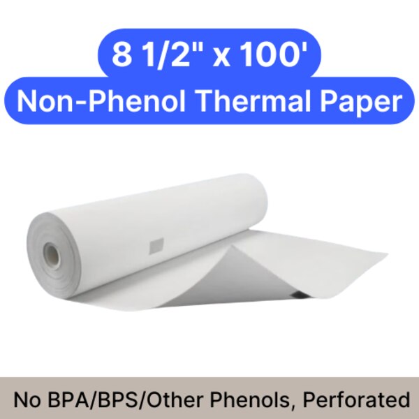 Non-Phenol Perforated Thermal Paper for Brother PocketJet - 8 1/2" x ...